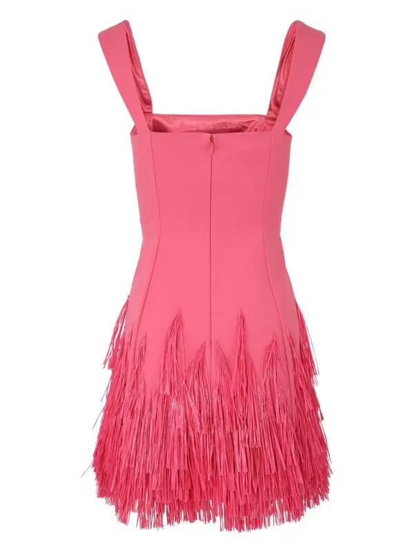 cult gaia pink mini dress Akaia Bubble Structured Halter Mini Dress