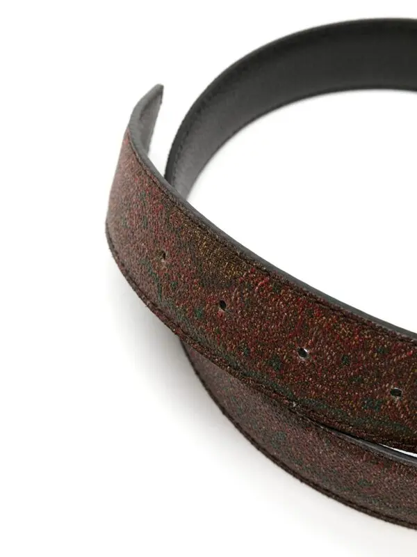 Etro Paisley-print Leather Belt