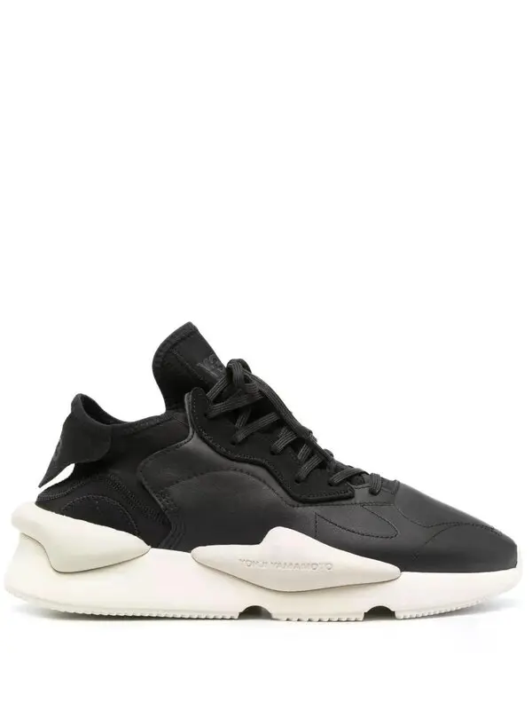 Y3 Kaiwa Leather Sneakers - Black