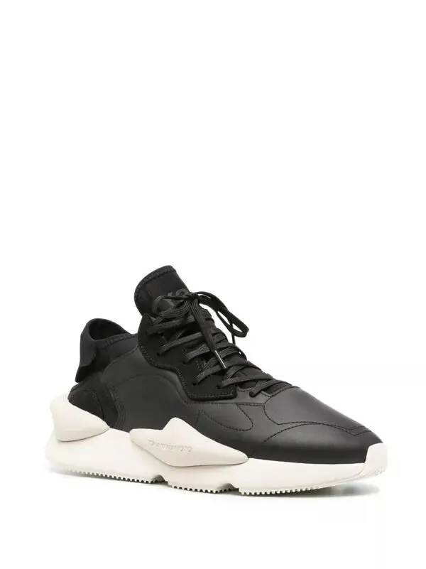 Y3 Kaiwa Leather Sneakers - Black