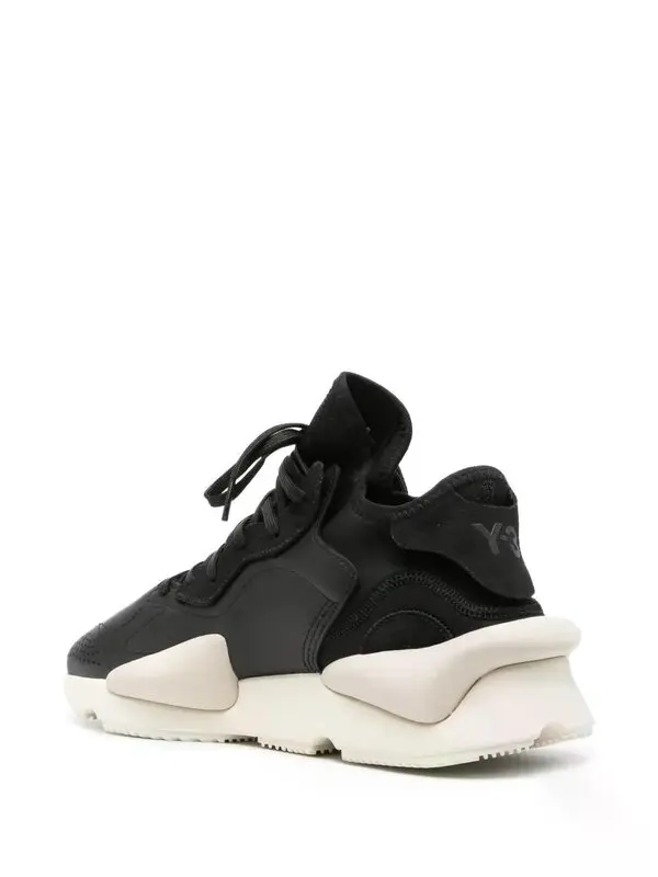 Y3 Kaiwa Leather Sneakers - Black
