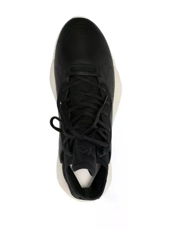 Y3 Kaiwa Leather Sneakers - Black