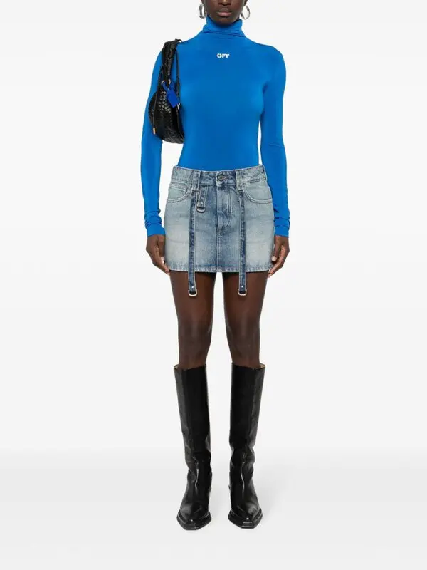 Off-White Denim Cargo Mini Skirt