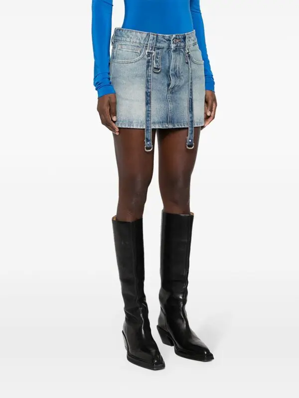 Off-White Denim Cargo Mini Skirt