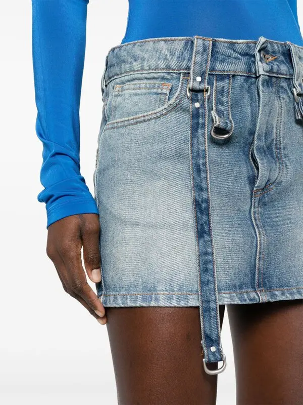 Off-White Denim Cargo Mini Skirt