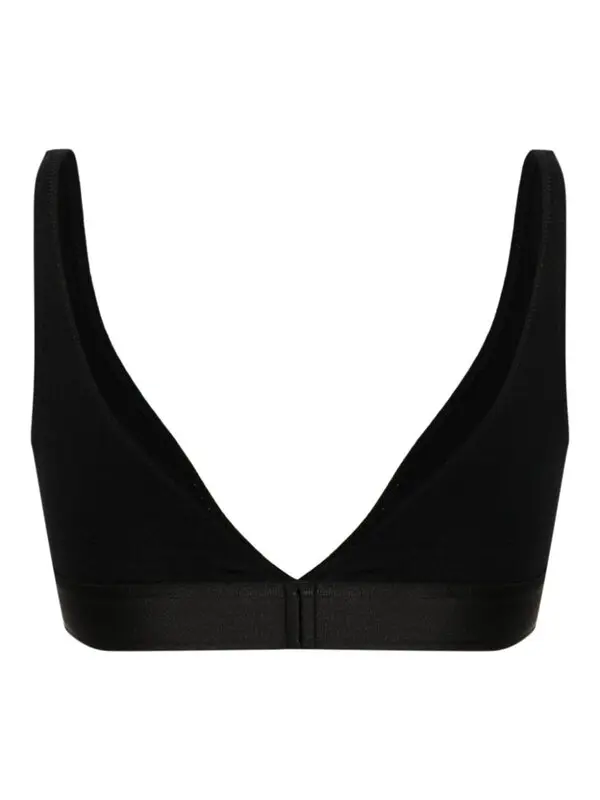 Palm Angels Logo-tape Triangle Bra - Black