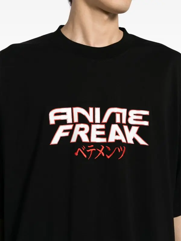 Vetements Anime Freak Cotton T-Shirt - Black | Editorialist