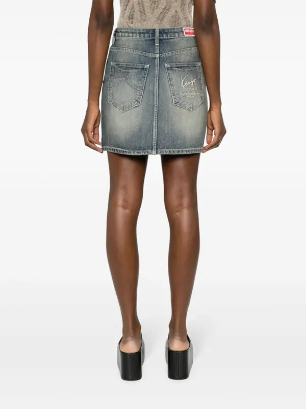 Kenzo Logo-embroidered Miniskirt