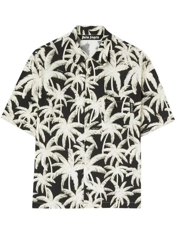 Palm Angels Palms Short-sleeve Shirt - Black