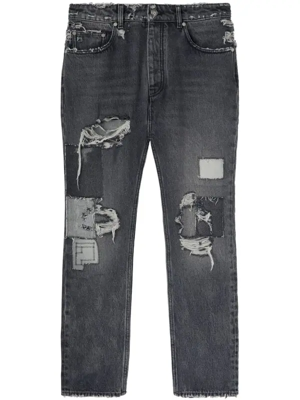 Palm Angels Distressed Straight-leg Jeans