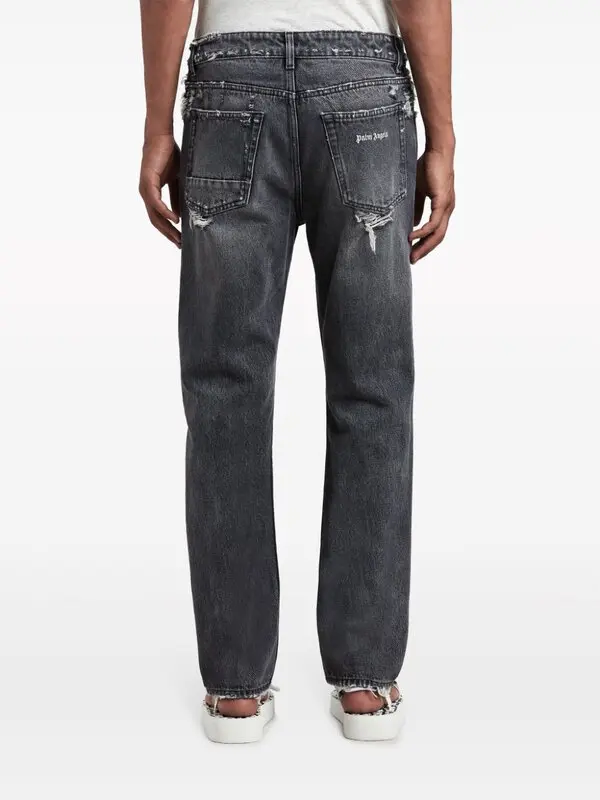 Palm Angels Distressed Straight-leg Jeans
