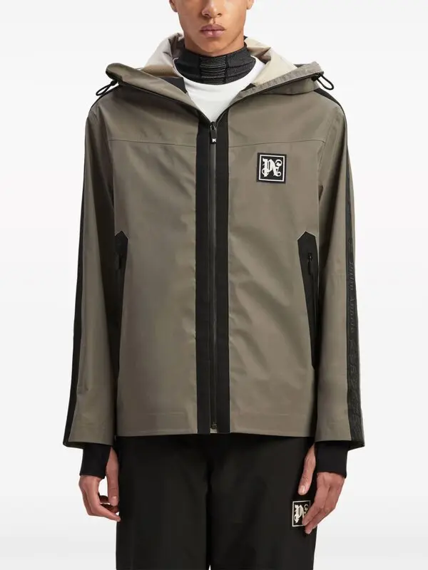 Palm Angels Reflective Hooded Ski Jacket - Grey