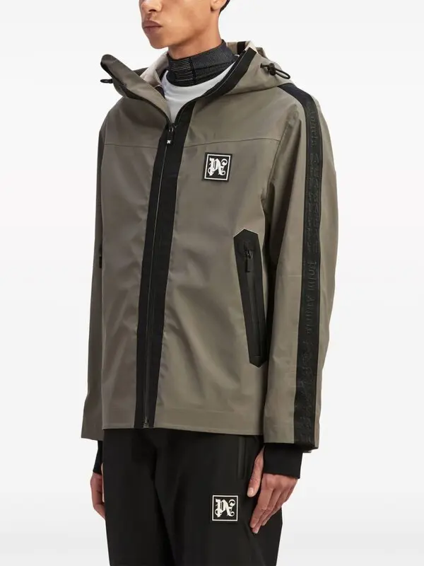 Palm Angels Reflective Hooded Ski Jacket - Grey