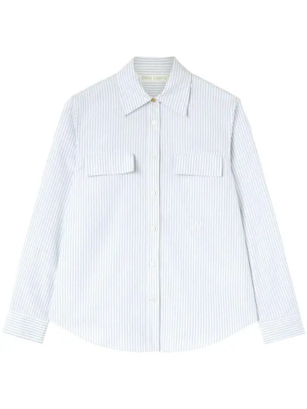 Palm Angels Monogram-embroidered Striped Shirt