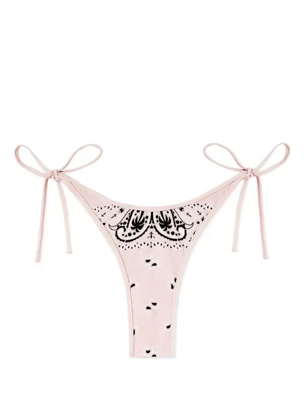 Palm Angels Paisley Print Bikini Bottoms - Pink