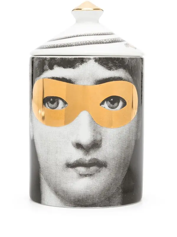 FORNASETTI Se Poi Mascherina Candle - Black