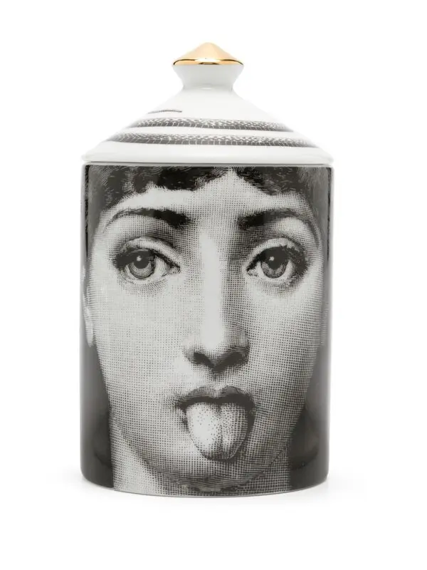 FORNASETTI Se Poi Mascherina Candle - Black