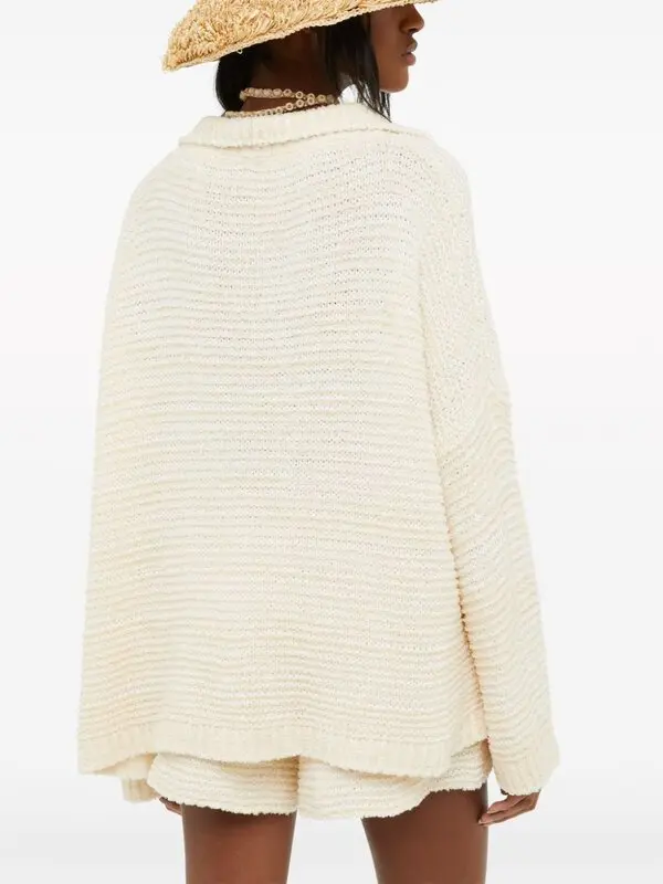 Alanui Bright Hues Ribbed-knit Polo Jumper