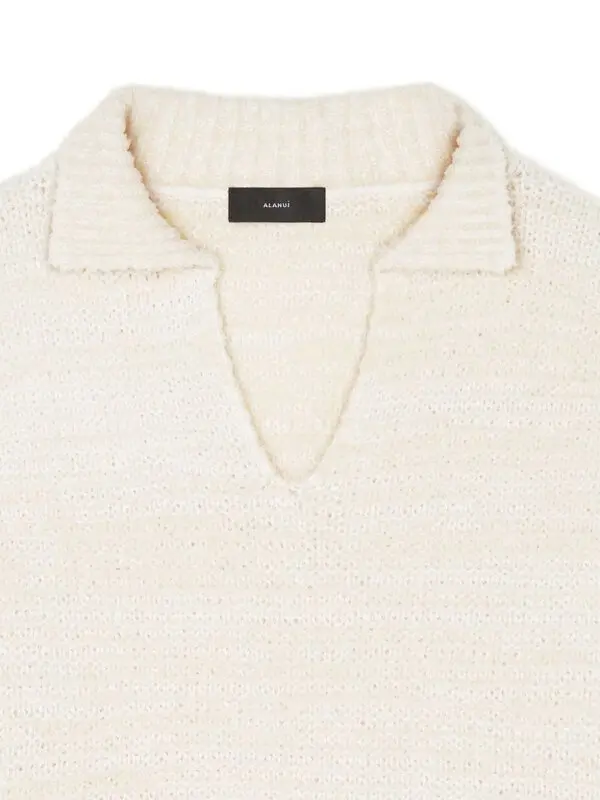 Alanui Bright Hues Ribbed-knit Polo Jumper
