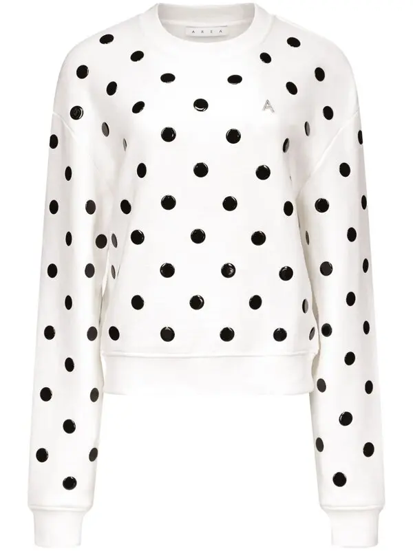AREA Polka-dot Cotton Sweatshirt