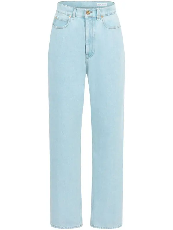 Nina Ricci Logo-patch Boyfriend Jeans - Blue