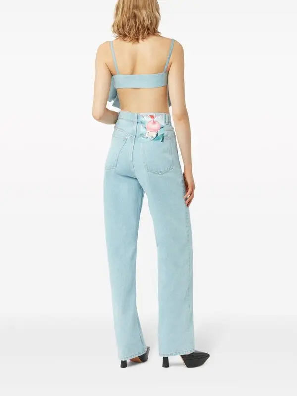 Nina Ricci Logo-patch Boyfriend Jeans - Blue