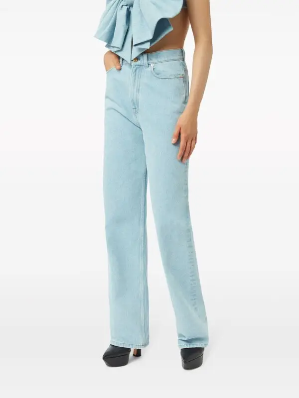 Nina Ricci Logo-patch Boyfriend Jeans - Blue