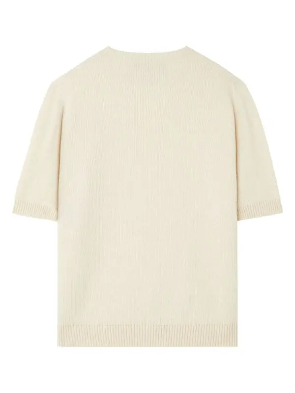 Alanui Ribbed Knit T-shirt - Neutrals