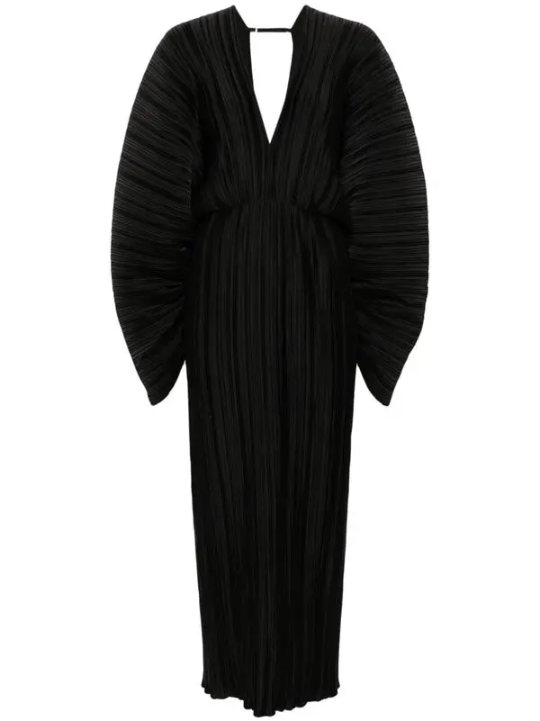 L'IDEE Galerie Pleated Gown - Black