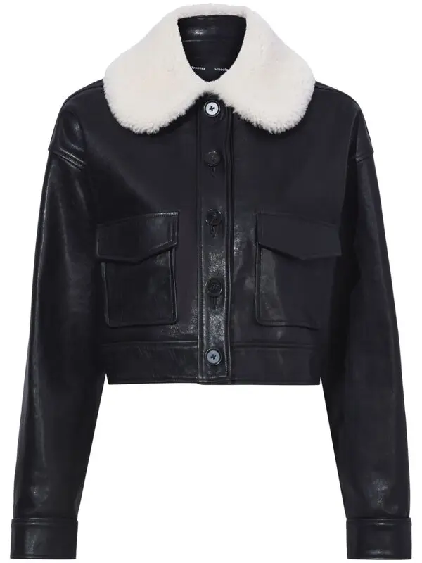 Proenza Schouler Judd Shearling-collar Leather Jacket