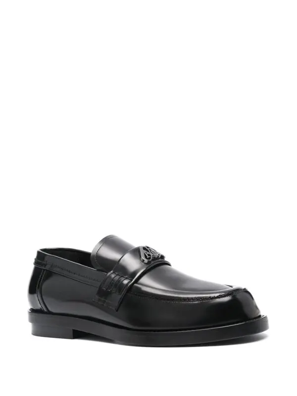 Alexander McQueen Logo-plaque Leather Loafers