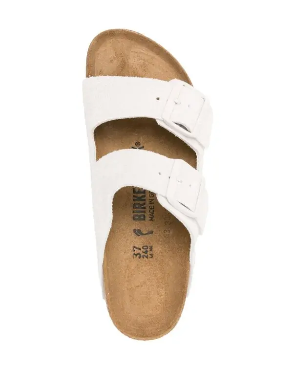 BIRKENSTOCK Arizona Suede Slides - White