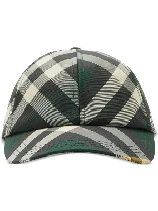 Burberry Check-pattern Cotton Cap - Neutrals