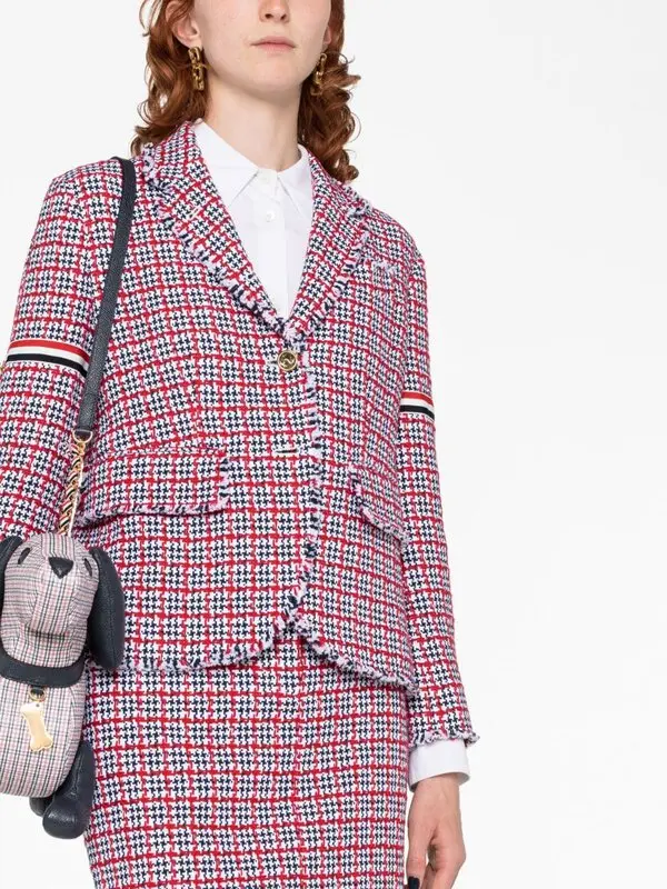 Thom Browne Check-pattern Tweed Jacket