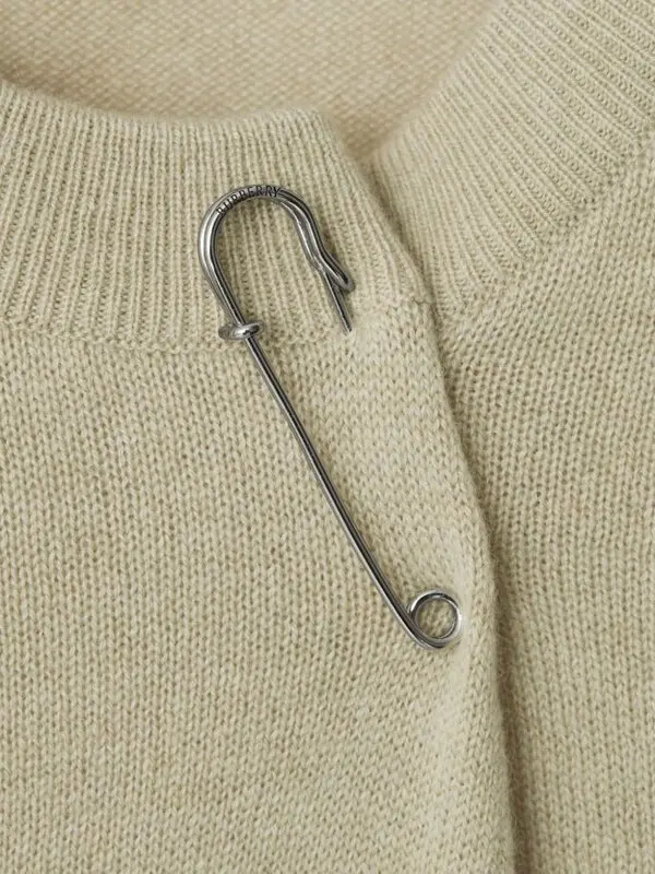 Burberry Cashmere Jumper With Paperclip Detail - Neutrals