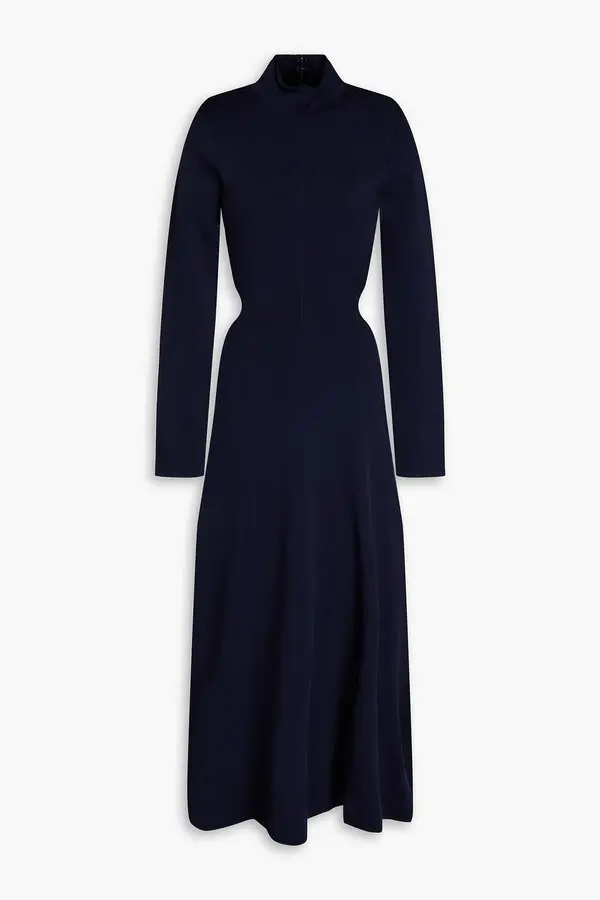 Aje Anika Cutout Stretch-Knit Midi Dress In Navy - 70% Off | Editorialist