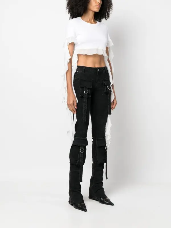 Blumarine Ruffled Crop Top