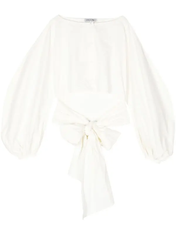 DEL CORE Boat-neck Poplin Top