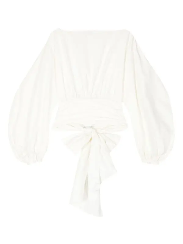 DEL CORE Boat-neck Poplin Top