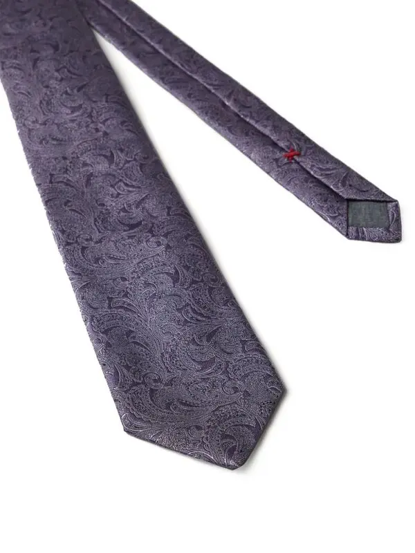 Brunello Cucinelli Paisley Silk Neck Tie