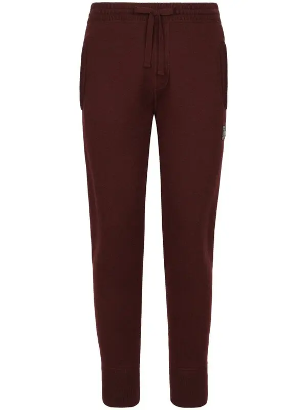 Dolce & Gabbana Logo-plaque Knitted Track Pants - Brown