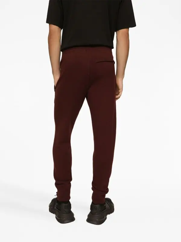 Dolce & Gabbana Logo-plaque Knitted Track Pants - Brown