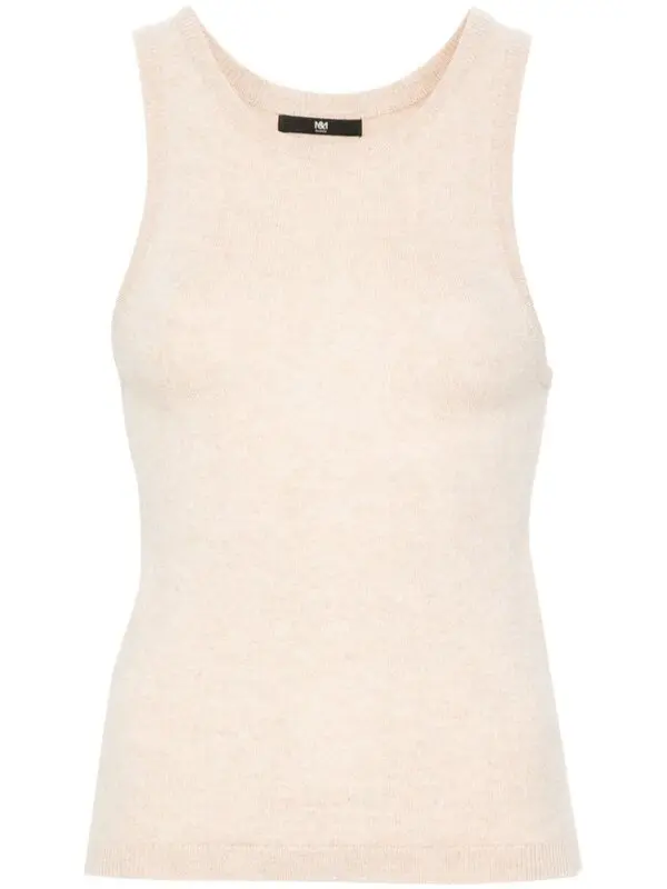 Max & Moi Sleeveless Cashmere Top - Neutrals