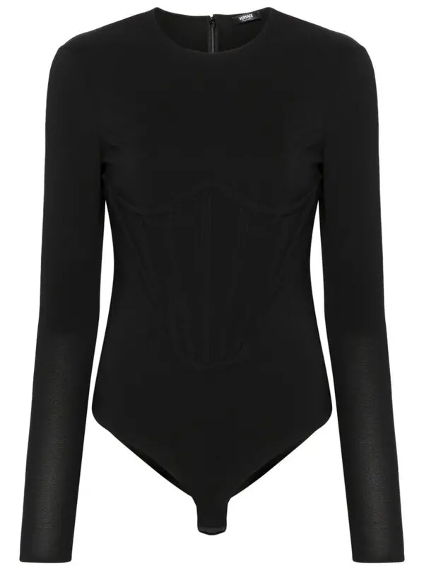 Versace Boned Crepe Bodysuit