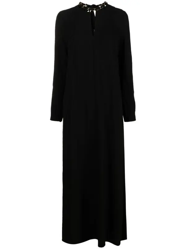 Zimmermann Chain-embellished Crepe Maxi Dress - Black