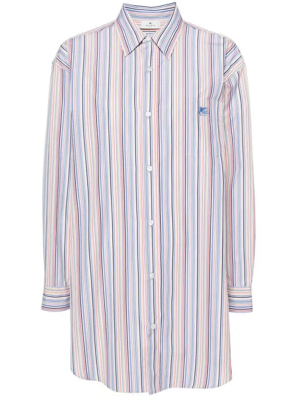 Etro Pegaso-embroidered Striped Shirt