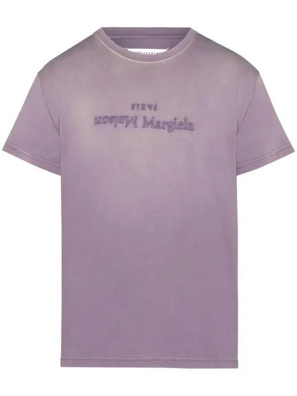 MAISON MARGIELA Reverse Logo-print T-shirt - Purple