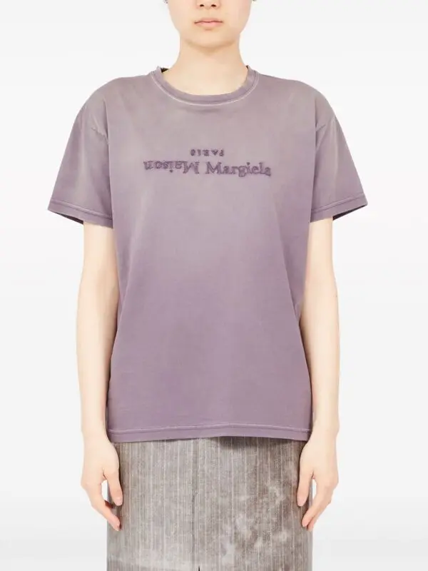 MAISON MARGIELA Reverse Logo-print T-shirt - Purple