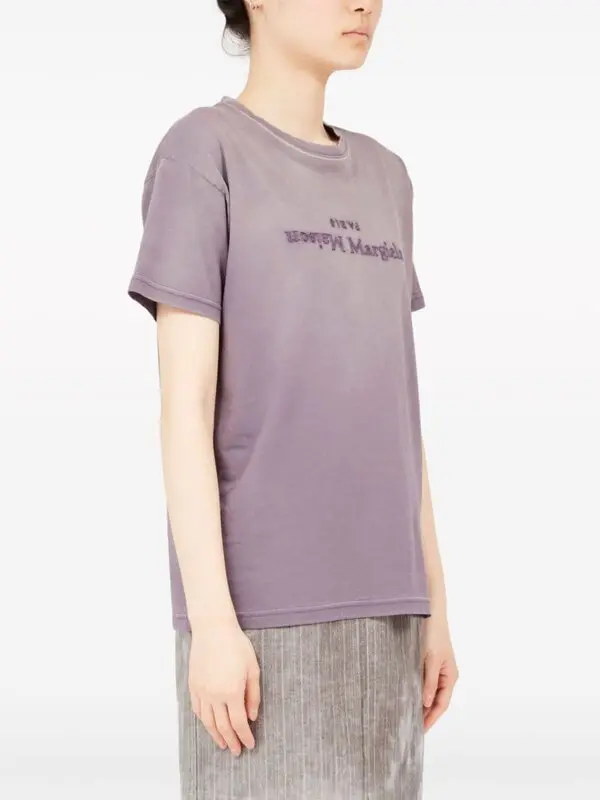 MAISON MARGIELA Reverse Logo-print T-shirt - Purple
