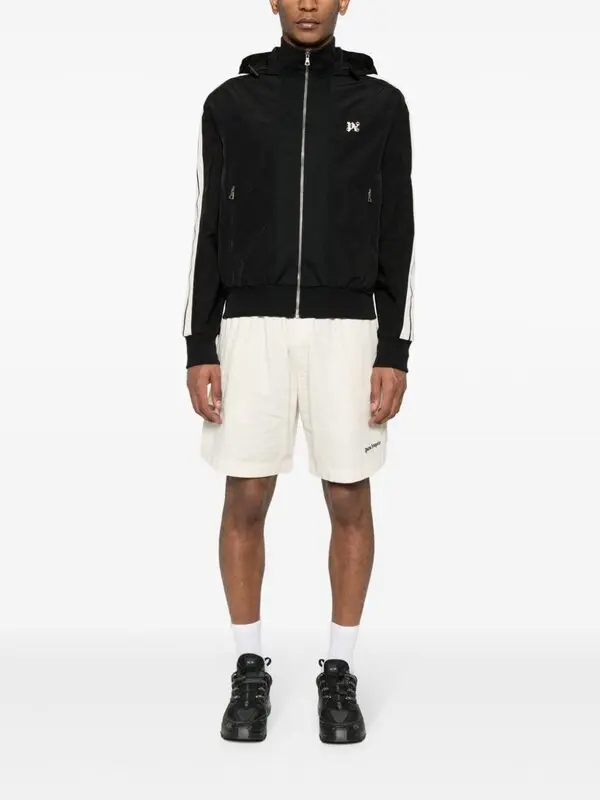 Palm Angels Monogram-embroidered Track Jacket - Black